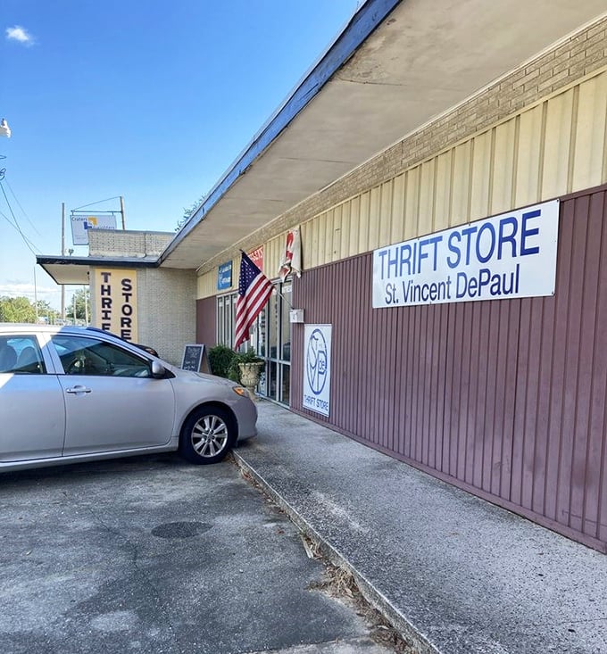 Professional storefront appearance promises quality merchandise and organized shopping experience inside.