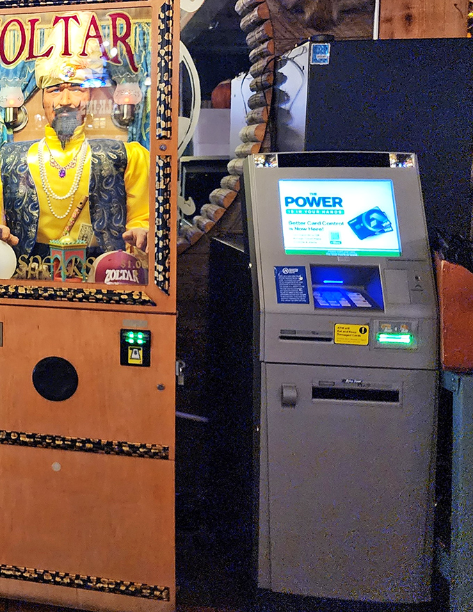 Even the fortune-telling machine knows your future involves excellent steak. Modern convenience meets Old West charm in this corner of Americana. 