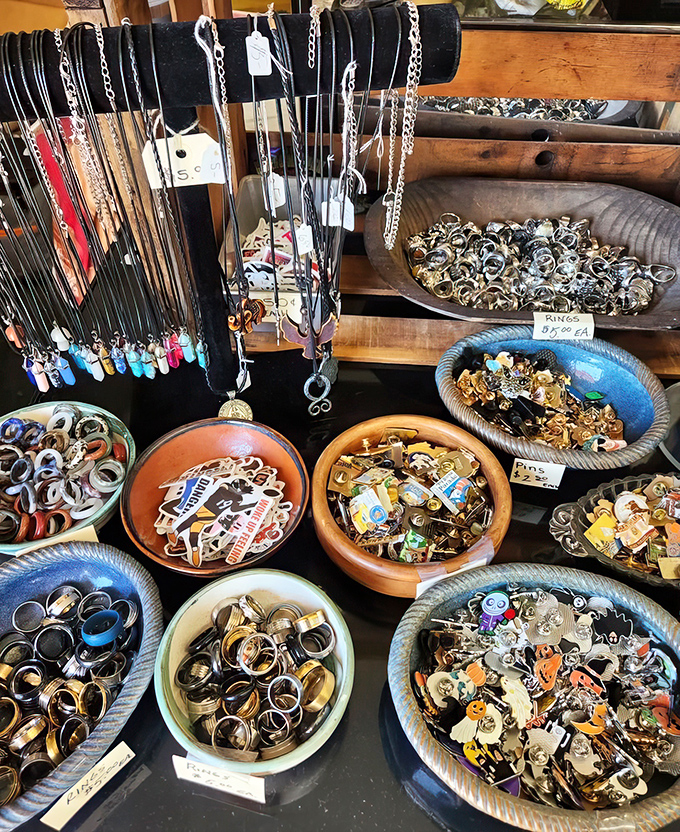 Jewelry hunters, prepare your magnifying glasses! These bowls of baubles contain potential heirlooms hiding among the everyday trinkets.