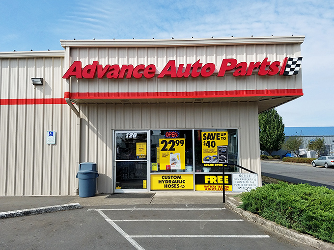 Auto parts stores: where weekend warriors become their own mechanics, with varying degrees of success.