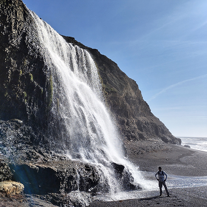 Alamere Falls: because Mother Nature couldn't decide between mountain majesty and ocean views, so she chose both.