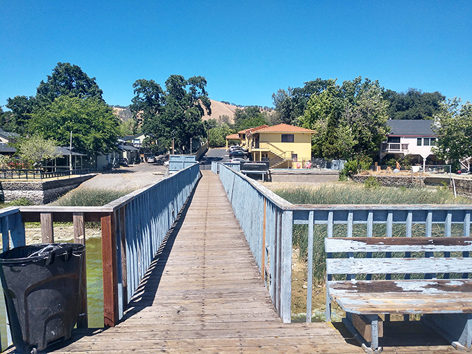 This wooden walkway promises adventure at the end&mdash;like a runway for launching memories instead of planes.