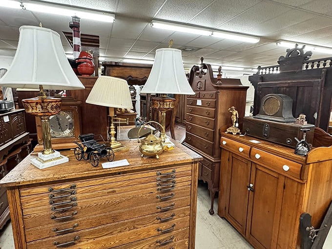 Furniture showroom or time machine? These solid wood pieces have witnessed more family dramas than a season of Downton Abbey.