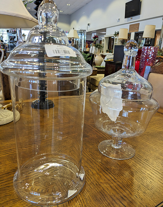 Apothecary jars that would make any interior designer swoon. Perfect vessels for everything from bath salts to holiday candy displays.