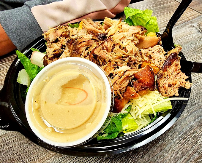 When salad gets serious about protein. This isn't what you order when you're "watching what you eat"&mdash;unless you're watching it disappear.