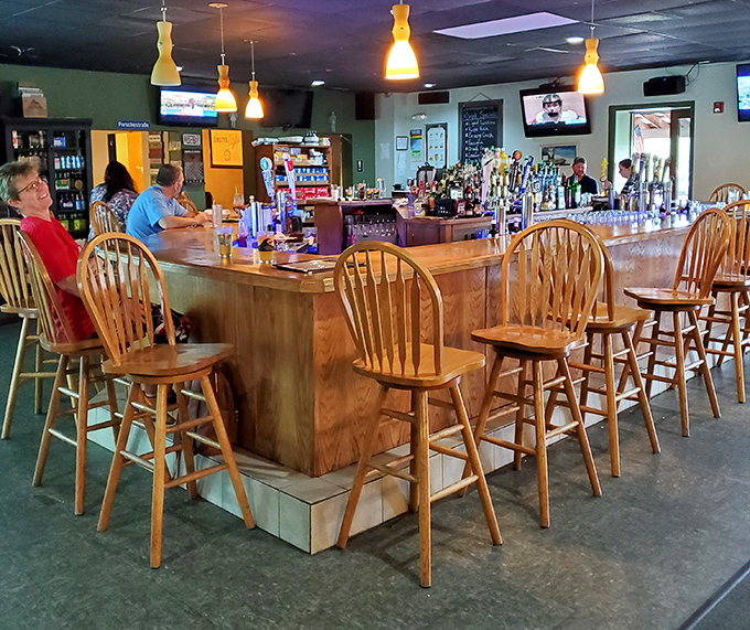 Bar seating that invites lingering conversations and the kind of friendships forged over great food.