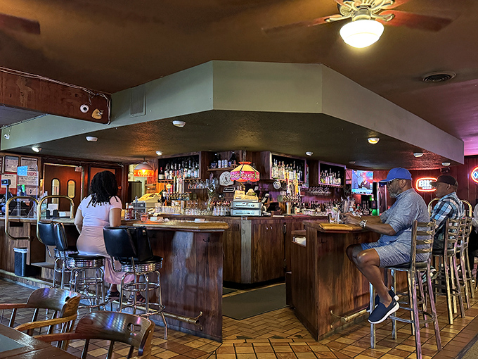 The bar's horseshoe design ensures you're never alone for long. Where strangers become friends over coffee or something stronger, depending on the hour.