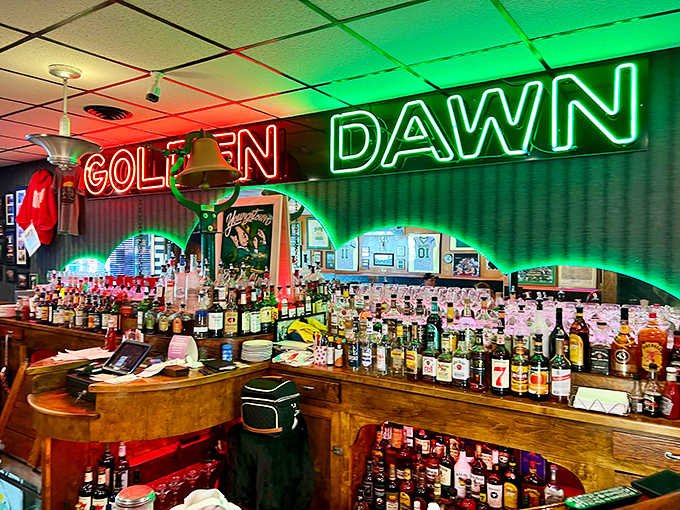 Behind the bar, a liquid library awaits. Each bottle represents a potential conversation, celebration, or moment of reflection.