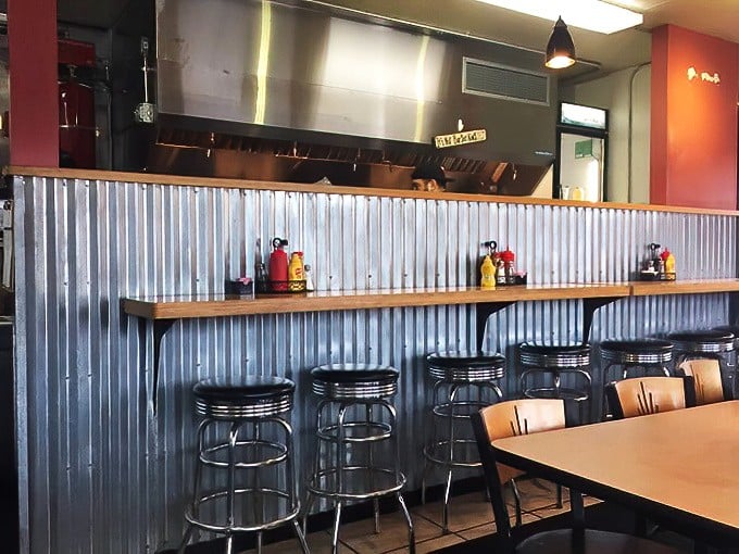 Bar-style seating provides the ultimate diner experience, where you can watch your milkshake dreams come to life.