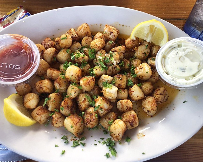 These blackened scallops are seasoned with such perfect restraint, they make you wonder why you ever bothered with fancy restaurants.