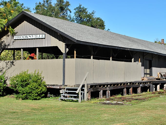 The restored Brooksville Train Depot stands as a reminder of when railways were the lifeblood of small Florida towns.