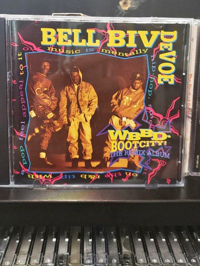 Musical time capsules line these shelves. That Bell Biv DeVoe CD might just be the soundtrack your next dinner party desperately needs.