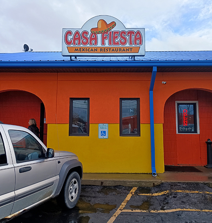 Casa Fiesta's vibrant exterior is like a south-of-the-border welcome mat, promising flavor explosions that'll have your taste buds doing the macarena.