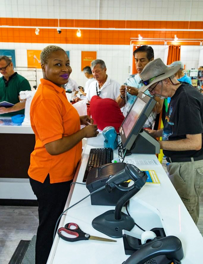 The checkout station – where friendly staff turn your treasure hunt into a mission accomplished, all while supporting a worthy cause.