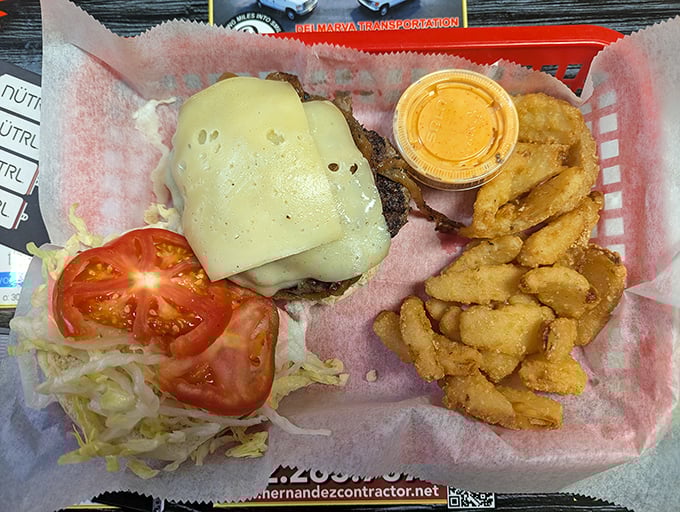 A cheeseburger that doesn't need Instagram filters&mdash;just honest beef, melted cheese, fresh toppings, and the kind of fries that disappear mysteriously fast.