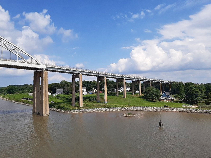 The bridge spanning the Chesapeake & Delaware Canal connects more than just shores—it links Elkton to a network of waterways and possibilities.
