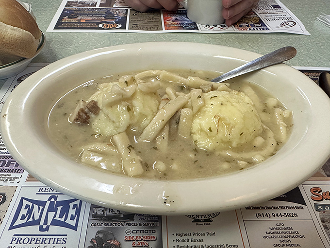 Chicken and dumplings swimming in gravy&mdash;comfort food so authentic it could make your grandmother slightly jealous.
