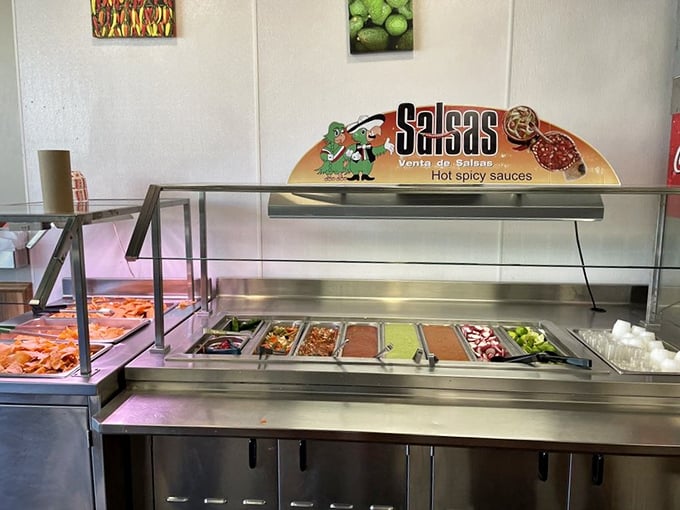 The salsa bar&mdash;that magnificent buffet of heat where mild-mannered diners transform into spice adventurers one tiny plastic cup at a time.