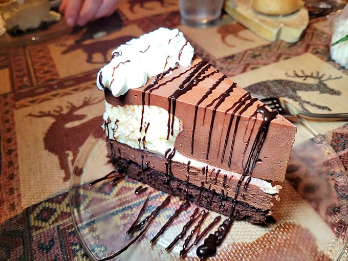 A chocolate dessert so decadent it should require a permit. The perfect sweet finale to a meal that celebrates bold flavors.