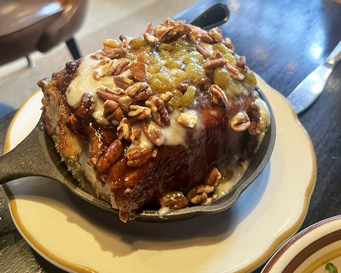 This isn't just a cinnamon roll &ndash; it's a spiral-bound dissertation on the power of butter, brown sugar, and perfectly proofed dough.