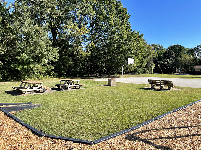 City Arena Park provides recreation space for all ages, where grandparents can watch grandchildren play without worrying about the cost of admission.