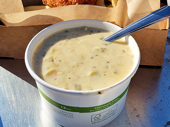 Clam chowder so creamy and packed with tender clams, it could make a New Englander question their loyalty to Boston.