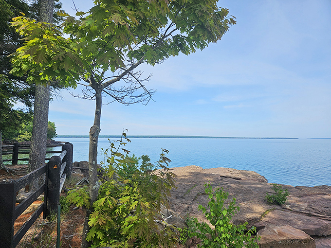 The edge of the world, Wisconsin-style. Standing on these ancient rocks, you'll feel simultaneously tiny and infinite&mdash;nature's version of therapy without the copay.