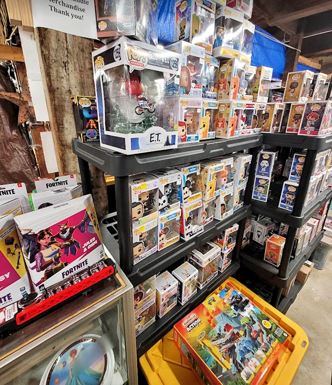 Pop culture collectibles create a museum of modern Americana that spans generations of beloved characters.