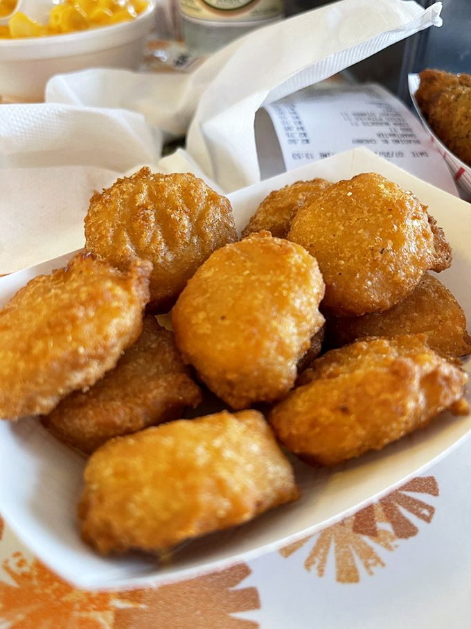 Corn nuggets: the unsung heroes of the appetizer world. Crispy outside, sweet and creamy inside&mdash;like corn decided to dress up for a fancy occasion.