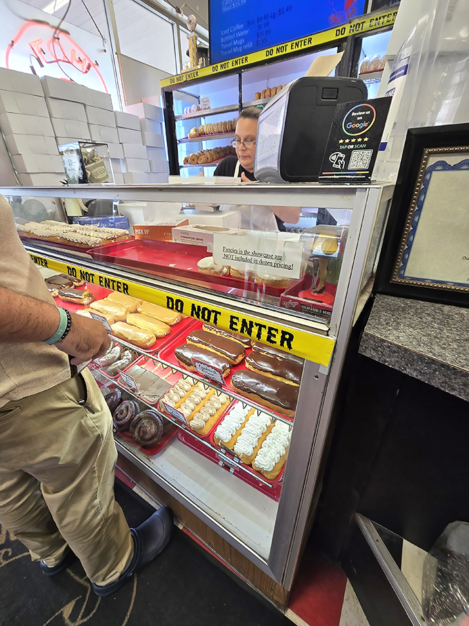 Glass cases filled with handcrafted temptations that make decision-making both delightful and absolutely torturous.