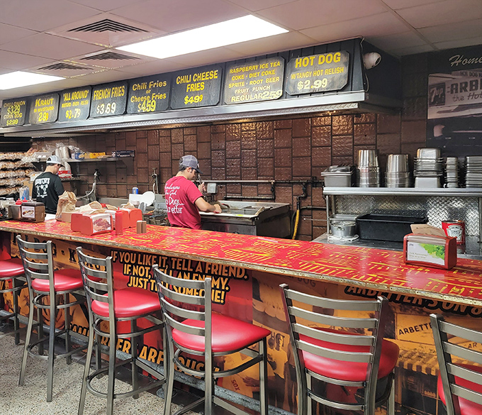 Counter service with a side of nostalgia. That sign says it all: "If you tell, tell a friend. If not, just tell us why."