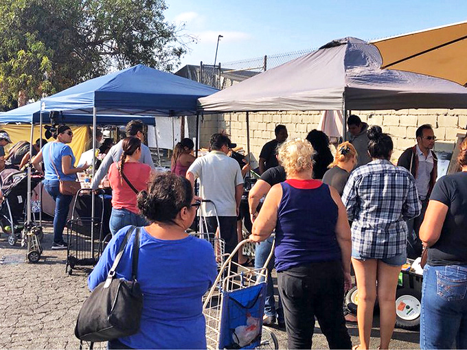 The crowd gathers with the focused determination of people who understand that patience at a swap meet is rewarded with unbeatable finds.