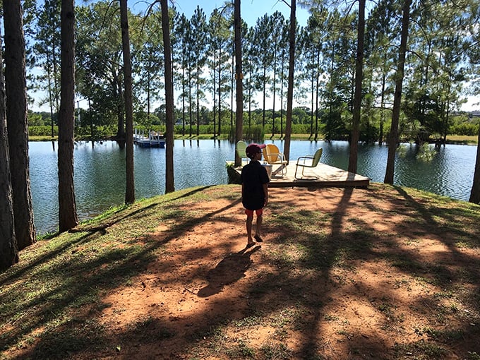 This serene lakeside spot offers the kind of peaceful retreat that makes you want to throw your phone in the water&mdash;in a good way.