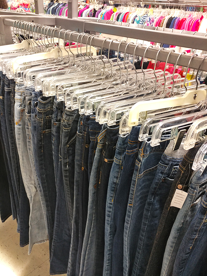Denim for days &ndash; enough jeans to outfit a small town's worth of casual Fridays.