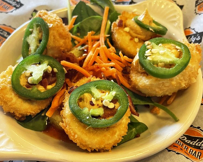 Deviled eggs elevated with jalapeño crowns—a spicy halo for these creamy classics. Grandma's recipe just got a respectful but exciting makeover.