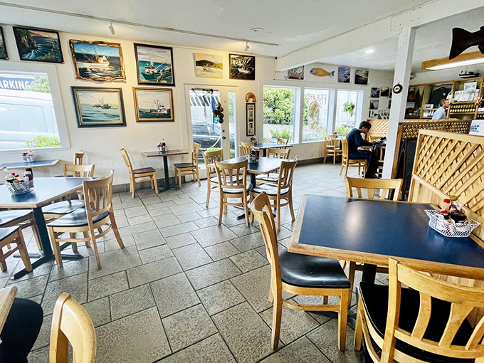 A dining room where the focus is on the food, not the furnishings. The best restaurants understand that comfort trumps concept every time.