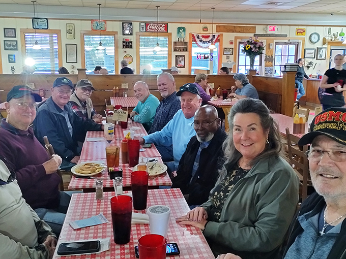 The true measure of a barbecue joint: tables filled with locals who've been coming here longer than some restaurants have been in business.