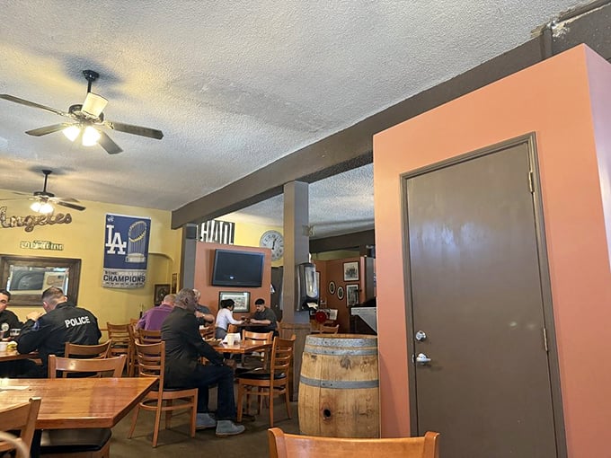 The dining area buzzes with the energy of satisfied customers. Notice how nobody's looking at their phones? That's the power of transcendent food.