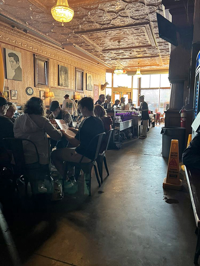 Where strangers become friends. The warm glow of Lindberg's interior invites patrons to linger over good food and better conversation. 