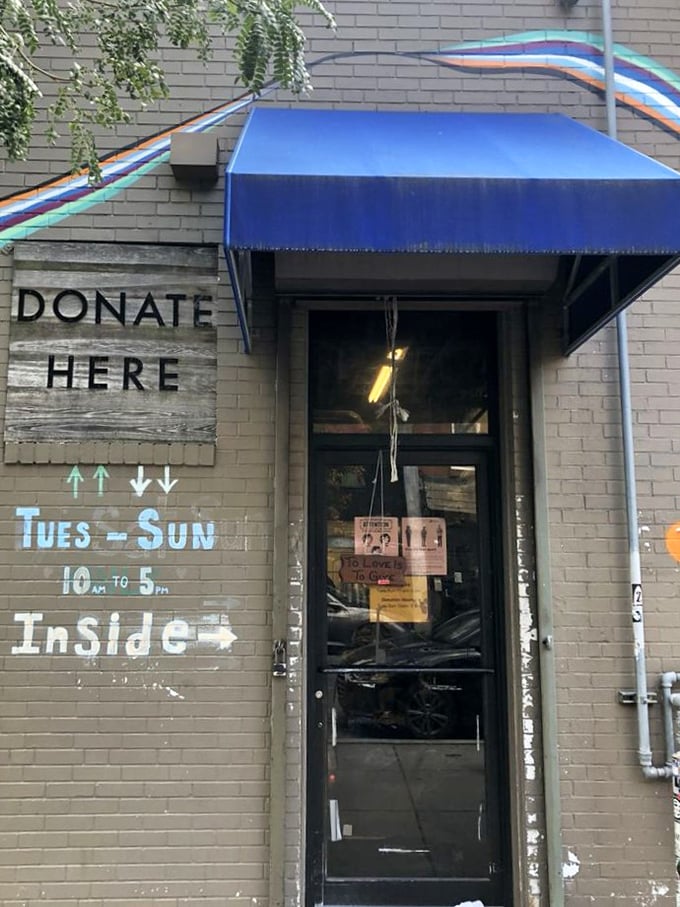 The donation area welcomes gently-used contributions Tuesday through Sunday, turning yesterday's impulse purchases into tomorrow's thrifting gold.