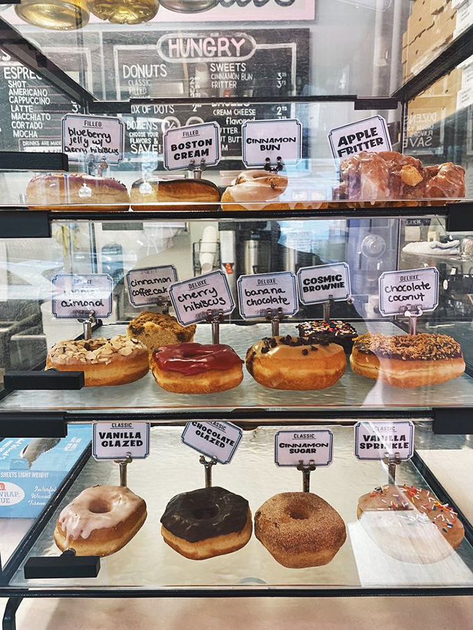 This display case is basically the Louvre of donuts &ndash; each piece a work of art worth admiring.