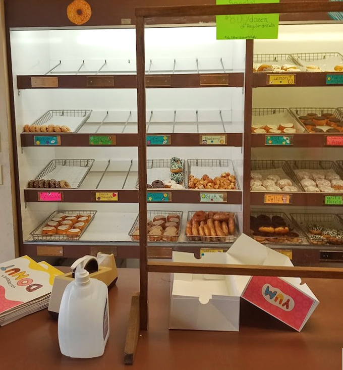 Half-empty shelves tell the story of a busy morning&mdash;in the donut world, popularity means you might miss out if you hit snooze too many times. 