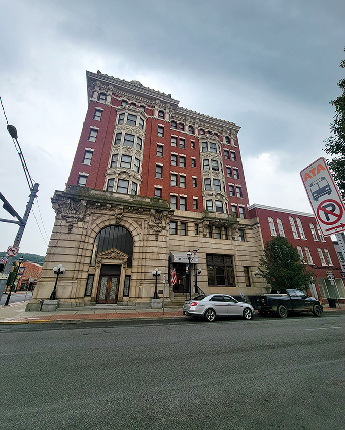 The historic Dimeling Hotel building stands as Clearfield's architectural crown jewel, now housing affordable apartments where luxury meets accessibility.