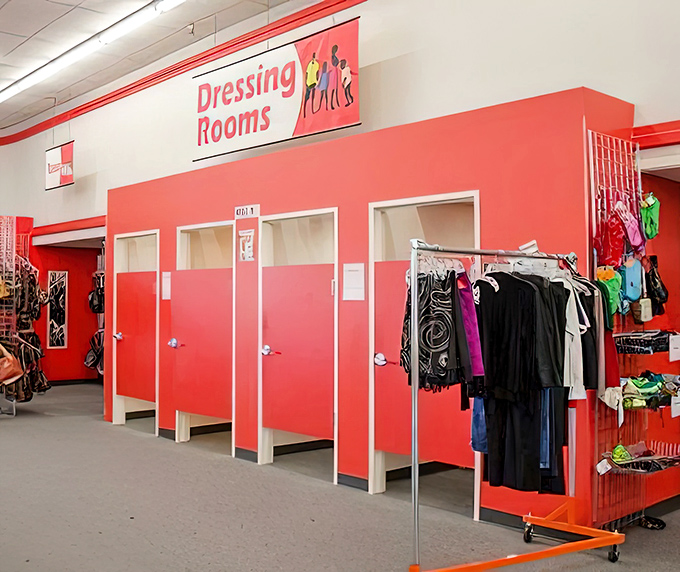 Dressing rooms where fashion dreams are tested against reality. The scene of many "absolutely perfect" and "what were they thinking?" moments. 