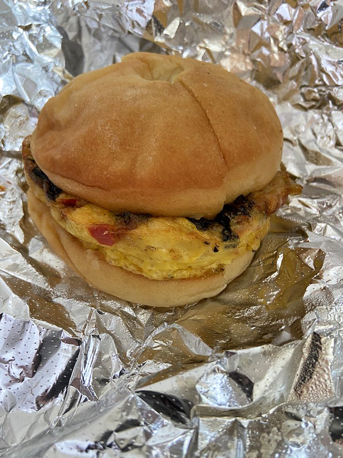 The breakfast sandwich that dared to dream different&mdash;eggs and fillings nestled between donut buns. It's the breakfast rebellion we didn't know we needed.