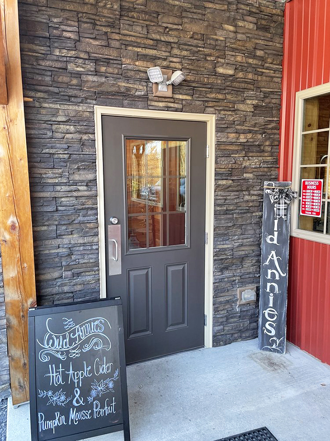 Even the entrance has personality. That chalkboard menu of seasonal specials is like a siren song luring you through the door.