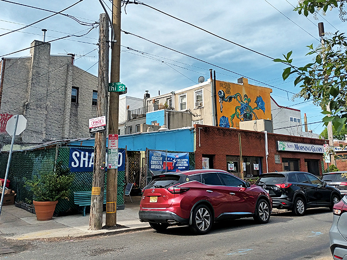 Nestled in the neighborhood like it's always belonged here, surrounded by the real Philadelphia that tourists miss.