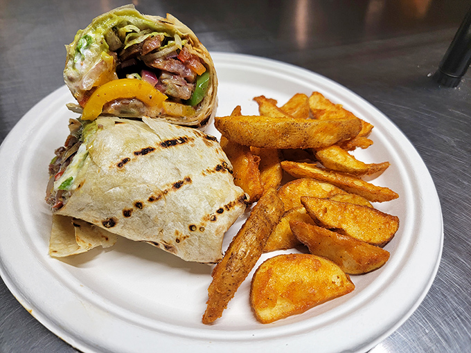 This wrap isn't just filled, it's strategically packed&mdash;a portable flavor bomb that somehow manages to stay intact until the very last bite.