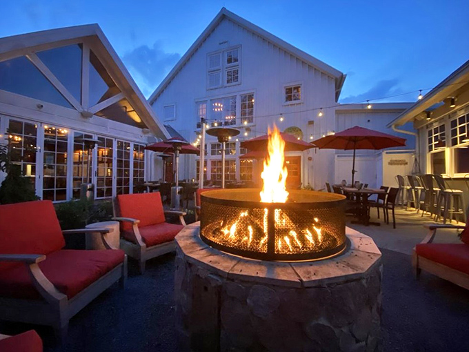 Fire pits: where food comas go to continue the evening's enjoyment. The flames hypnotize you into ordering that after-dinner bourbon you definitely need.