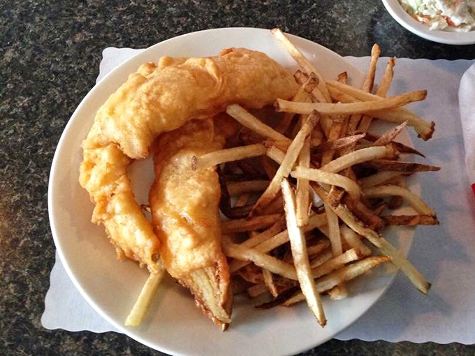 Fish and chips that would make the British jealous &ndash; flaky white fish in golden batter alongside fries that deserve their own fan club.